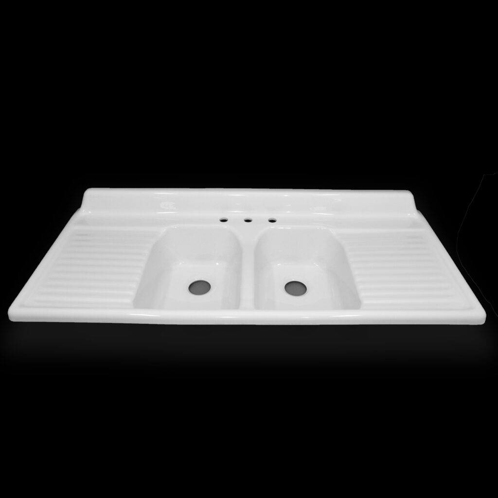 Double Bowl Drainboard Farmhouse Sink – Model #DBDW6025